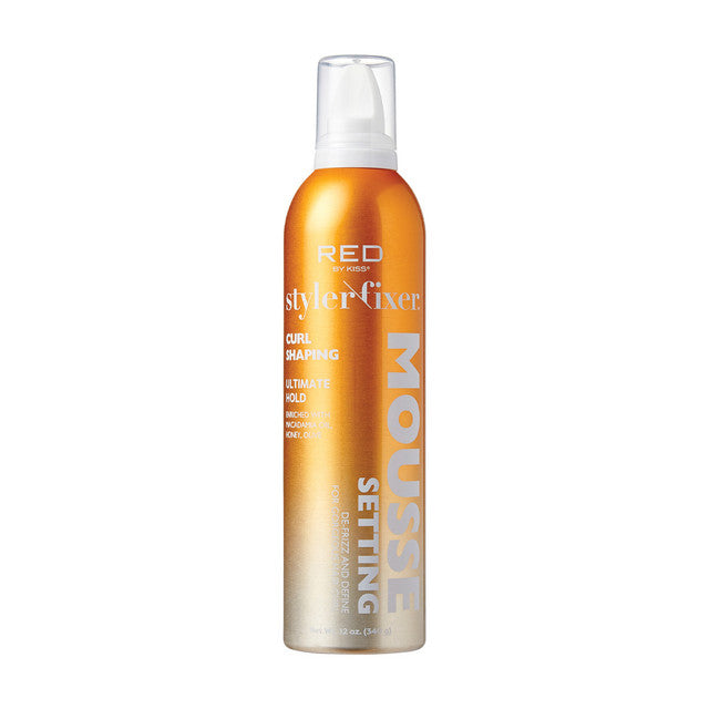 Red By Kiss Styler Fixer Curl Setting Mousse 12oz – SD Barber Supply