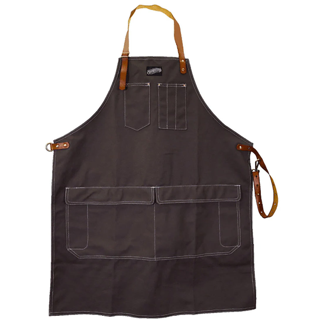 Suavecito Work Apron Long – Barber Apron with Leather Straps & Extra ...