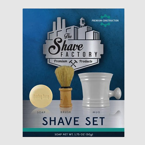 The Shave Factory Shave Set – Premium Mug, Brush & Soap for Barbers ...