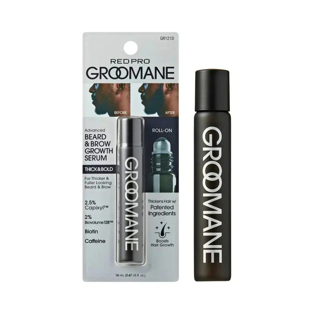 RED Pro GROOMANE Roll-On Beard Growth Serum for Men – SD Barber Supply